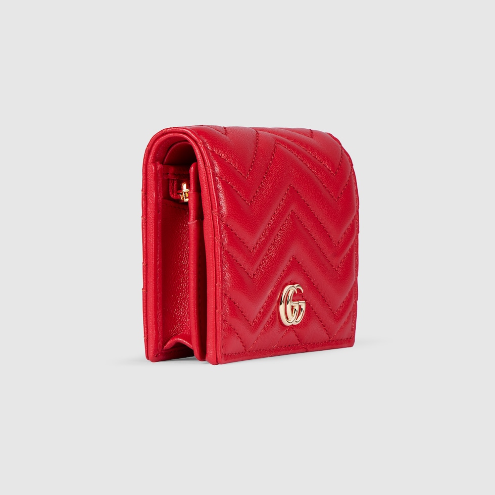 GG Marmont small wallet in bright red leather | GUCCI® CA