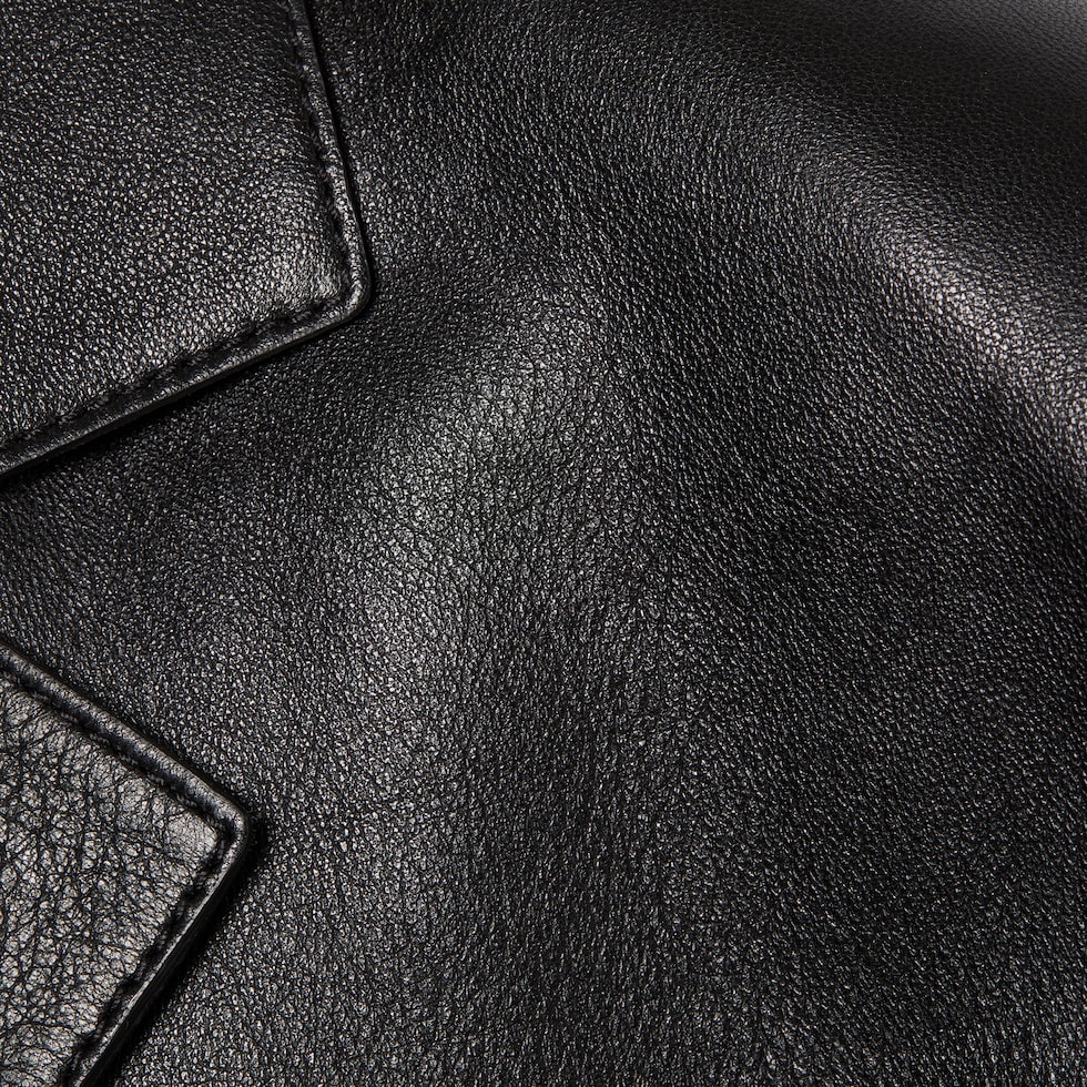 Soft nappa leather jacket in black | GUCCI® ZA