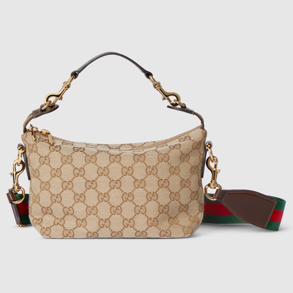 Brera small crossbody bag in sand and brown GG canvas | GUCCI® QA