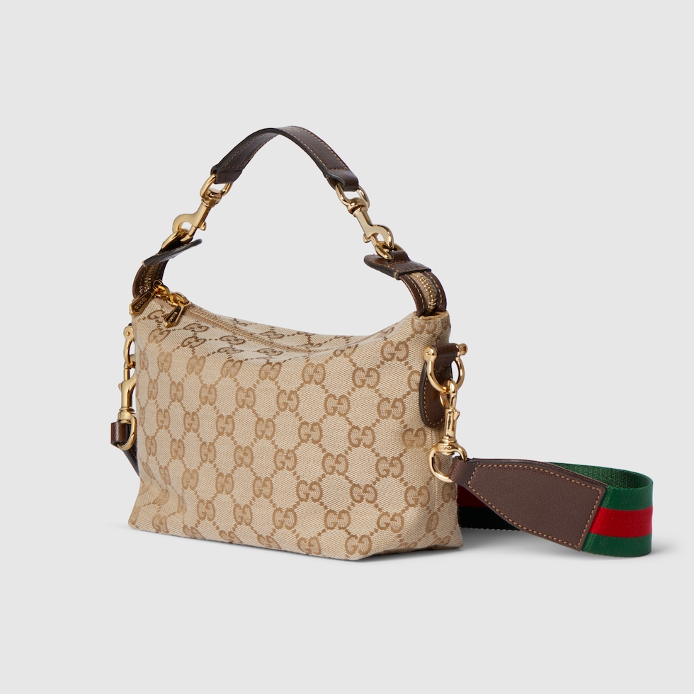 Brera small crossbody bag in sand and brown GG canvas | GUCCI® QA