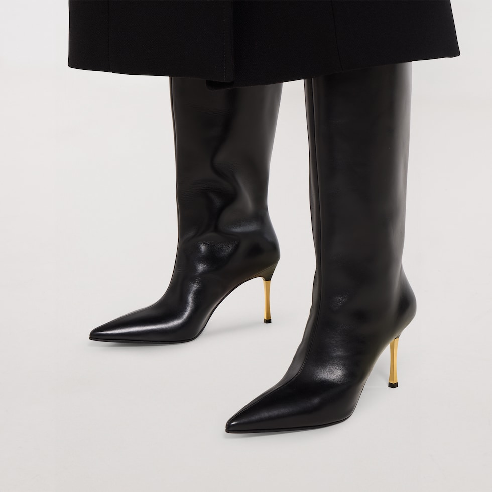 Women's Bombshell boot in black leather | GUCCI® CH