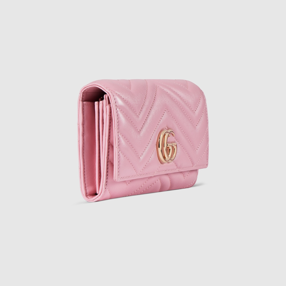 GG Marmont continental wallet in light pink leather | GUCCI® CA