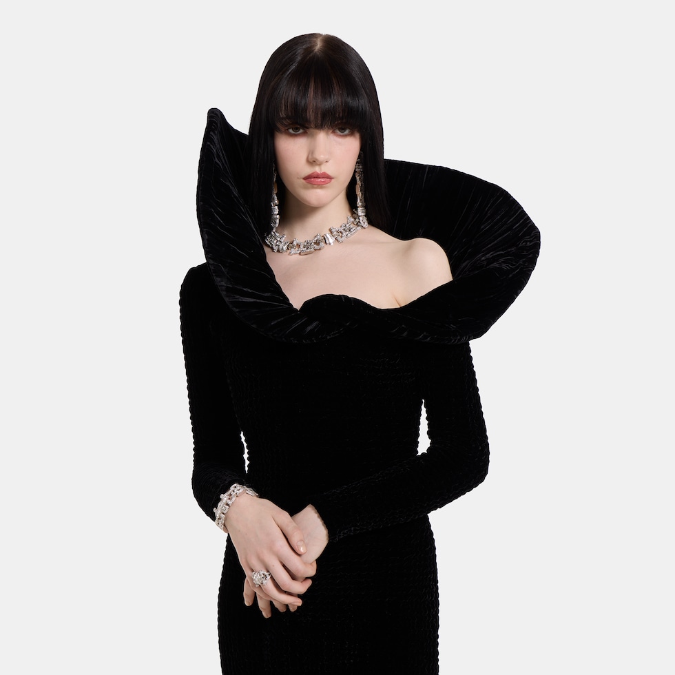 Gucci Staffa Ring mit Kristallen in palladiumfarbenes Messing | GUCCI® DE