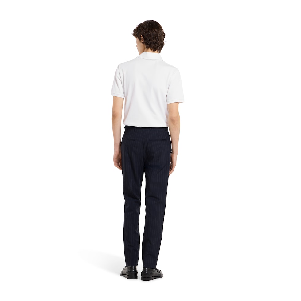 Cotton piquet polo shirt with embroidery in white | GUCCI® SG