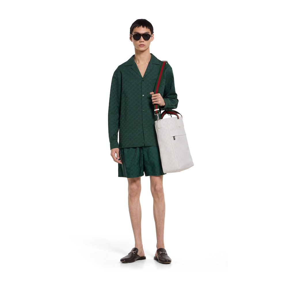 Large crossbody bag in white GG Supreme | GUCCI® AU