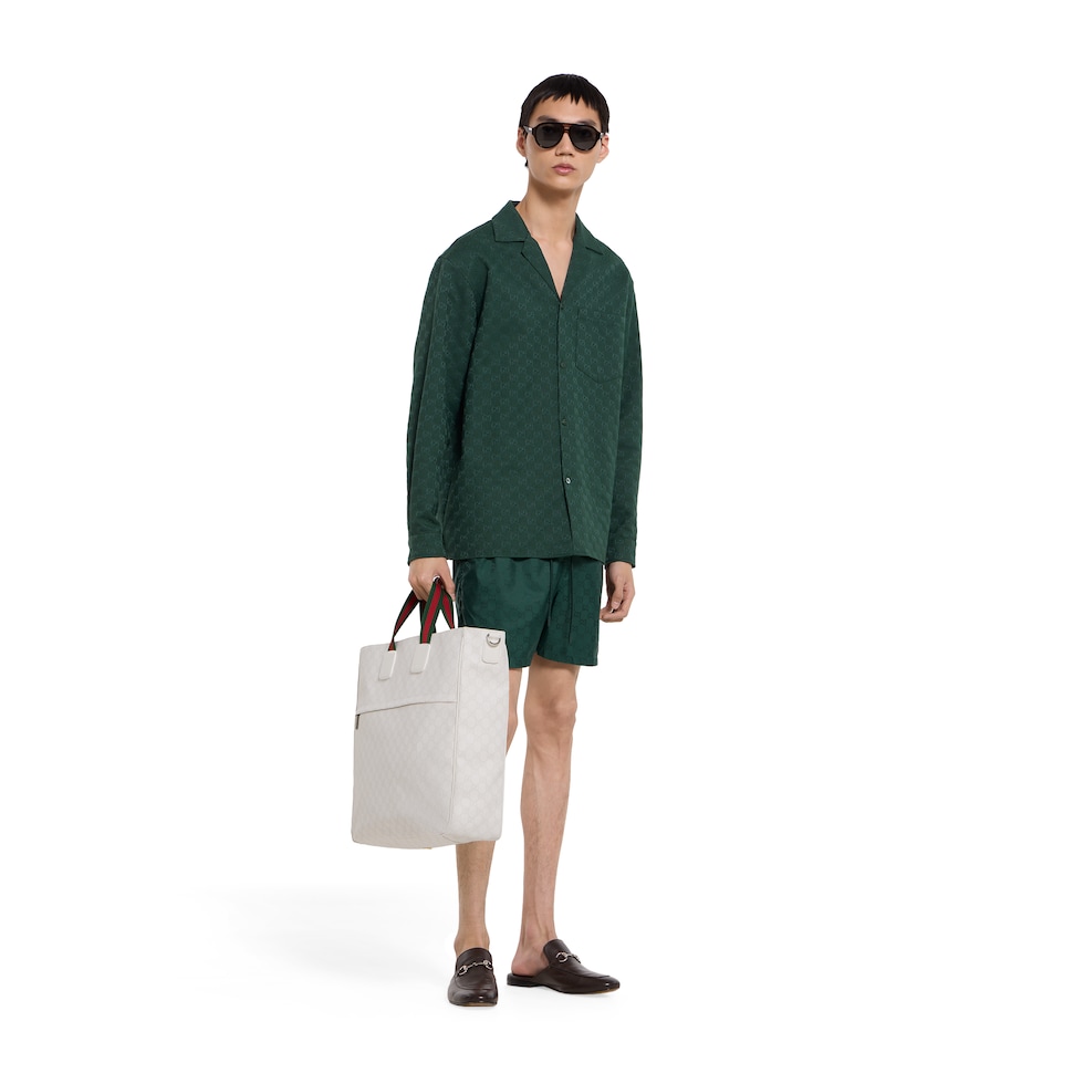 Large crossbody bag in white GG Supreme | GUCCI® AU