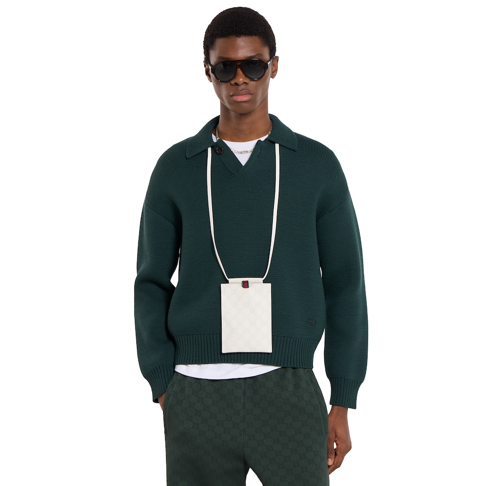 GG card case in white soft GG Supreme | GUCCI® US