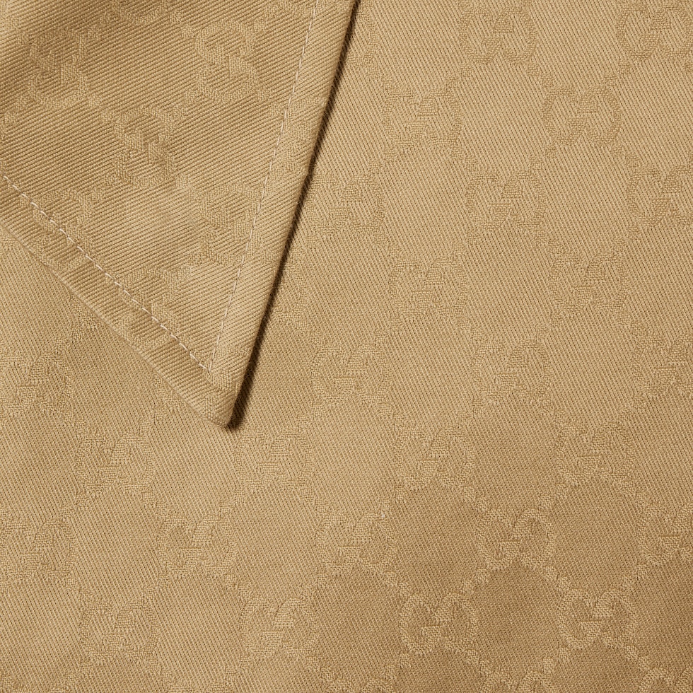 GG cotton gabardine jacket in beige | GUCCI® CA