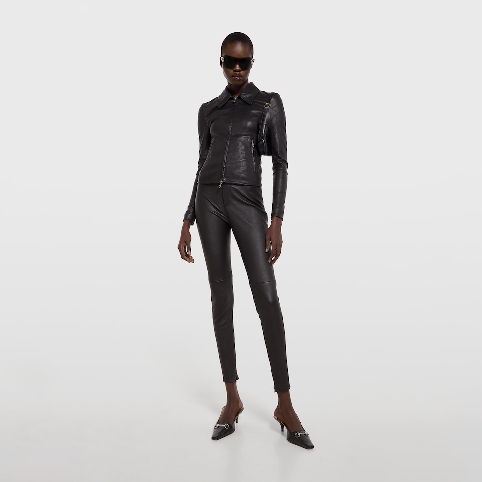 Women's Vittoria pump in black leather | GUCCI® RO