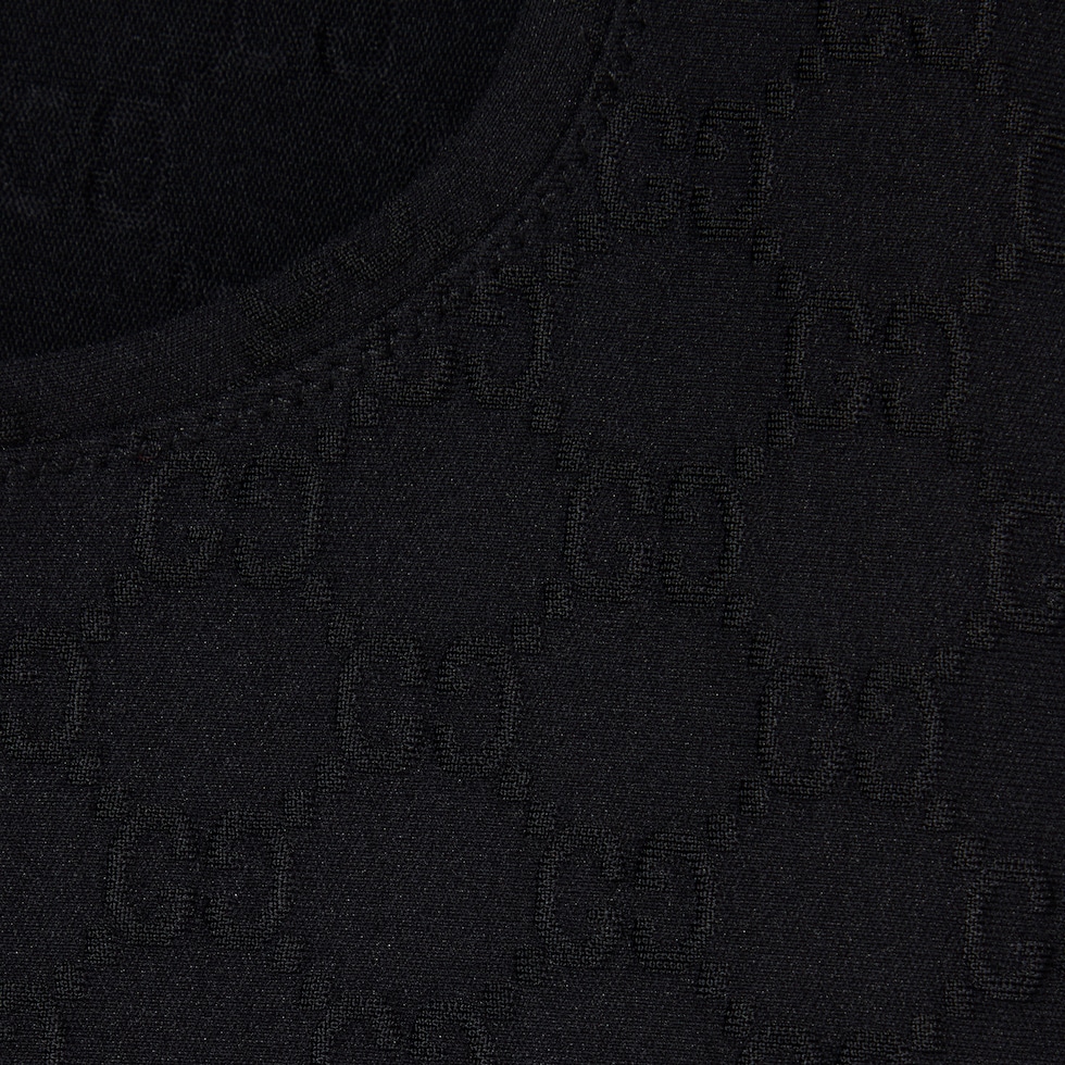 GG jersey jacquard dress in black | GUCCI® AU