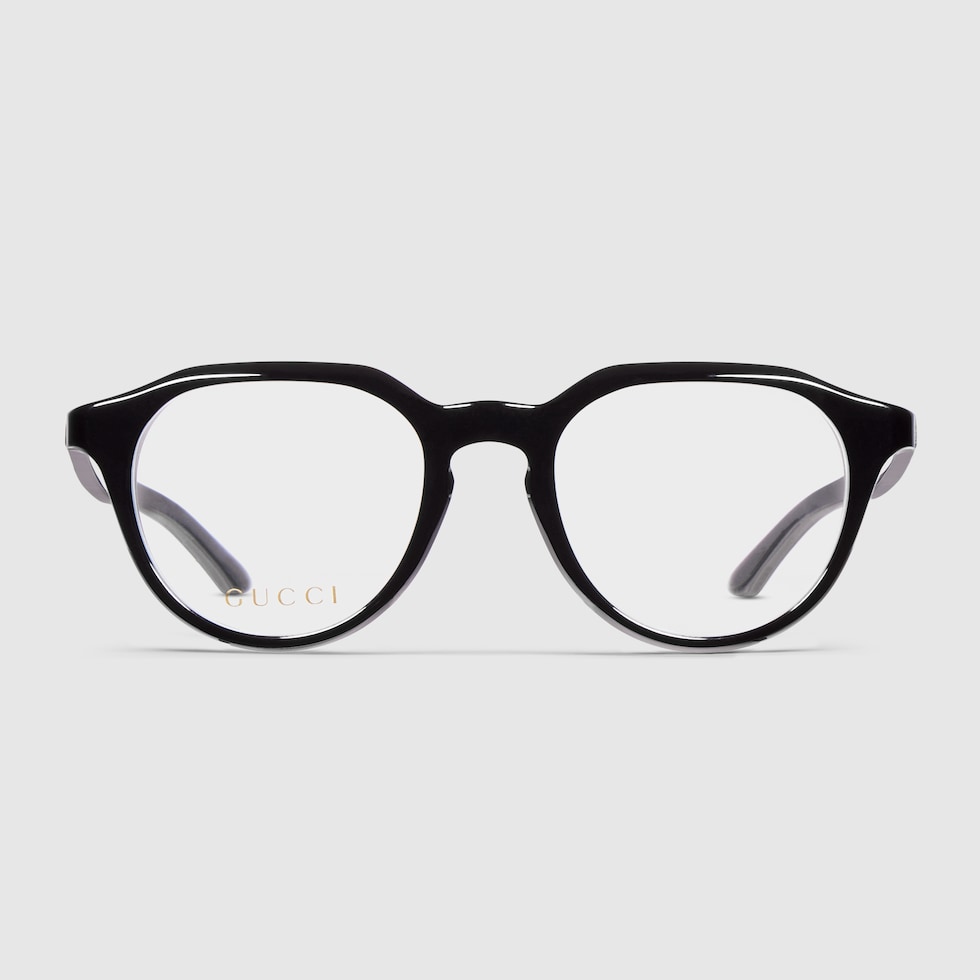 Round optical frame in black | GUCCI® US