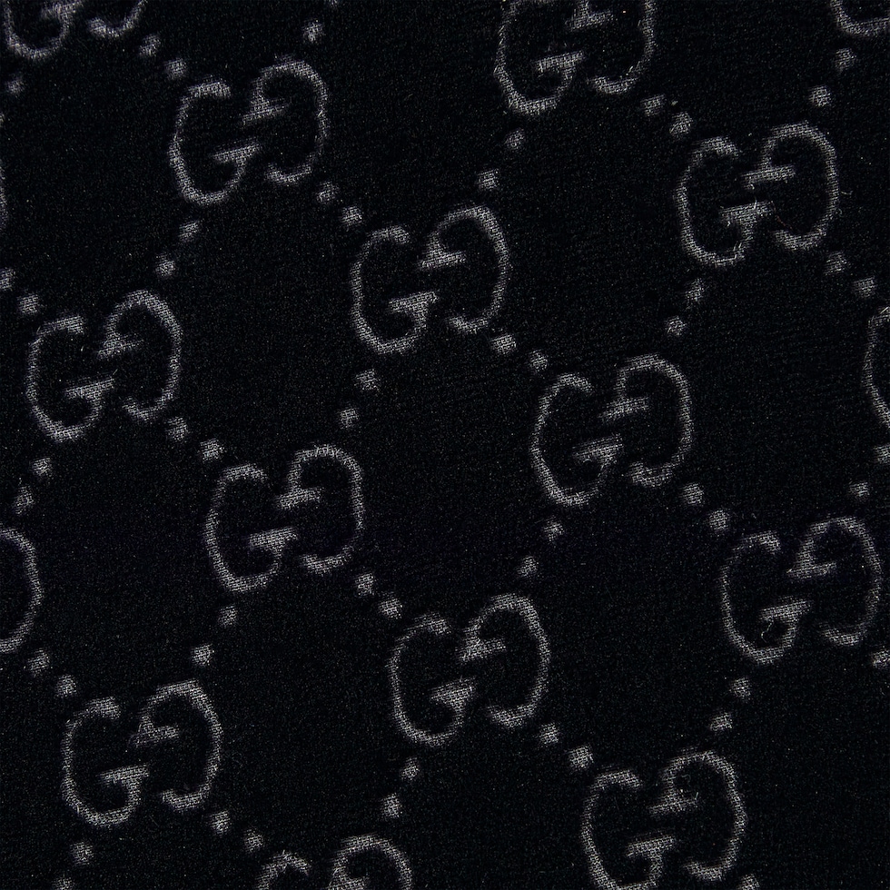 GG stretch velvet devoré pants in black | GUCCI® US