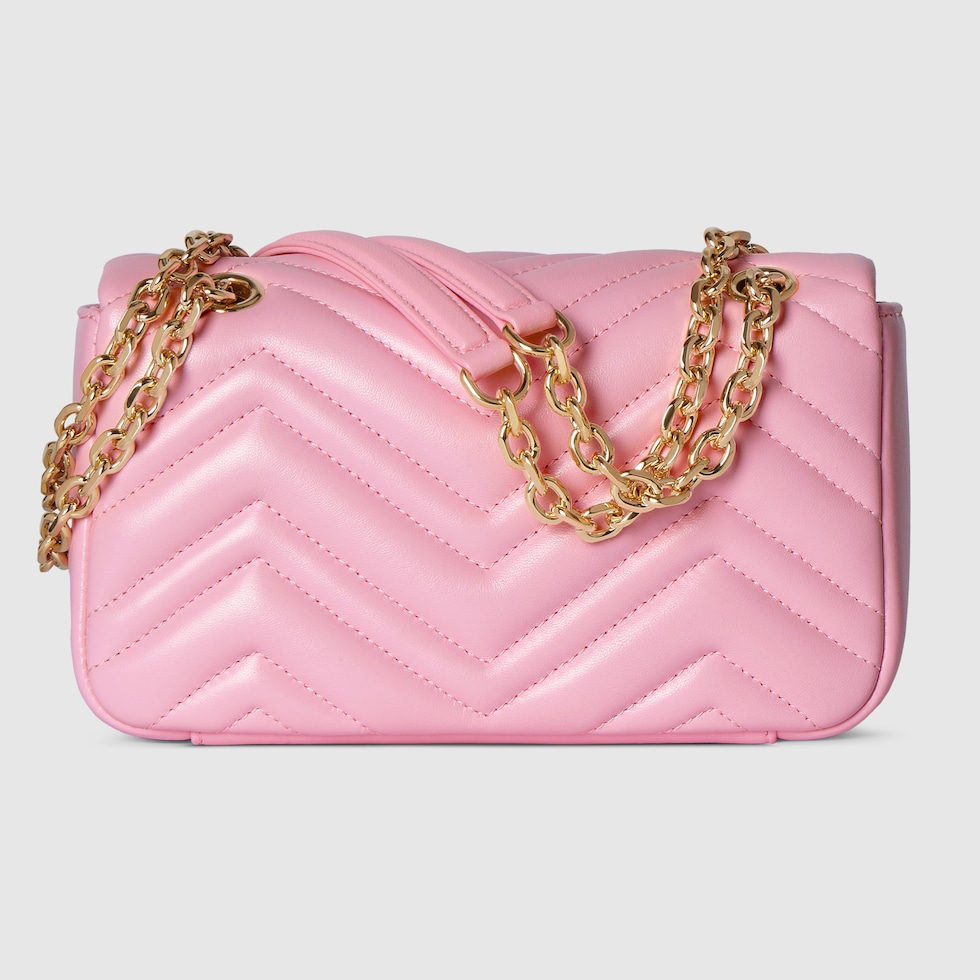 GG Marmont small shoulder bag in light pink leather | GUCCI® NZ