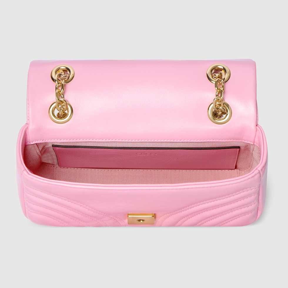 GG Marmont small shoulder bag in light pink leather | GUCCI® US