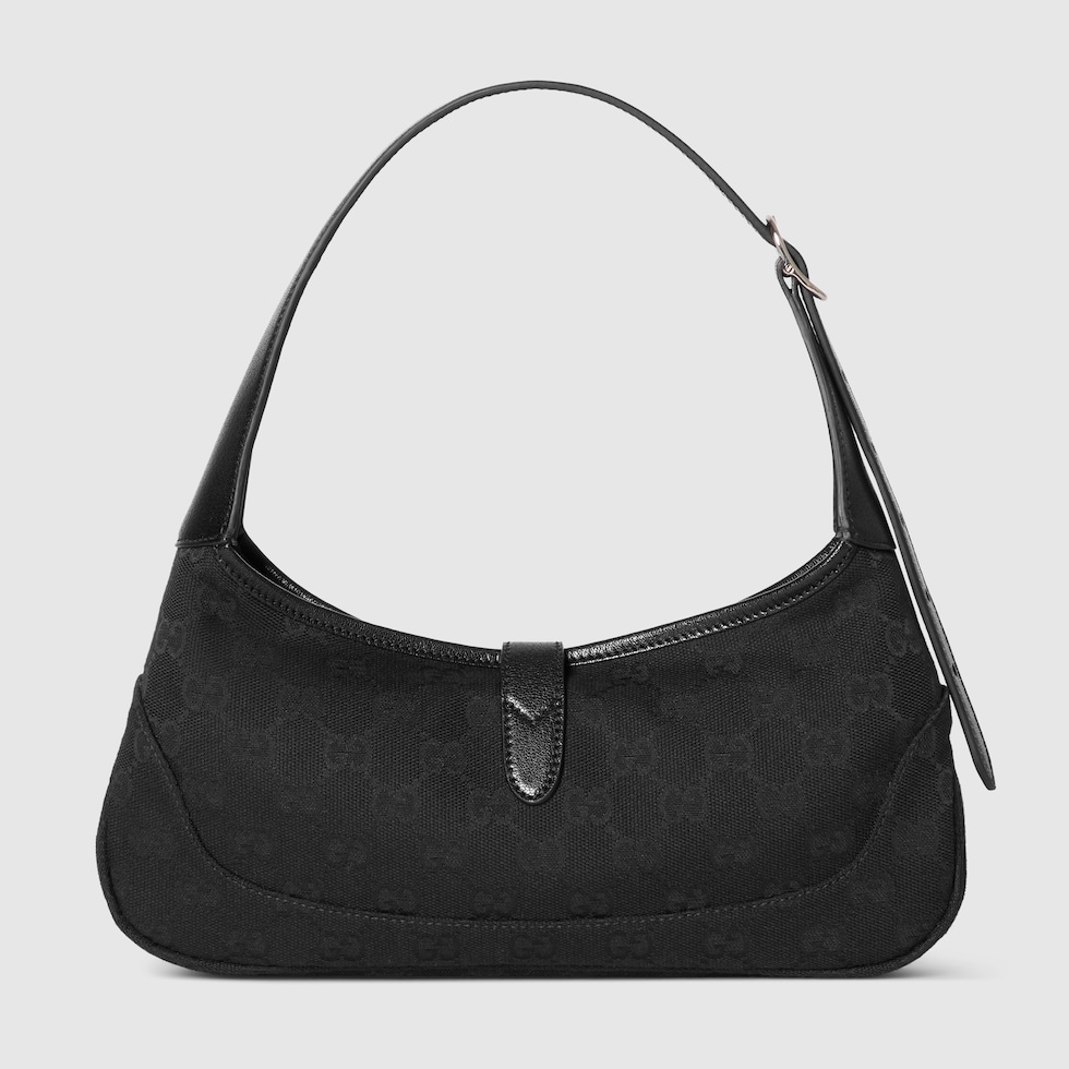 Jackie Slim medium shoulder bag in black GG canvas | GUCCI® US