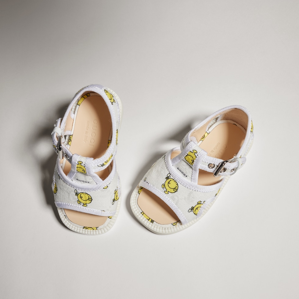 Toddler sandal in white GG canvas | GUCCI® ZA