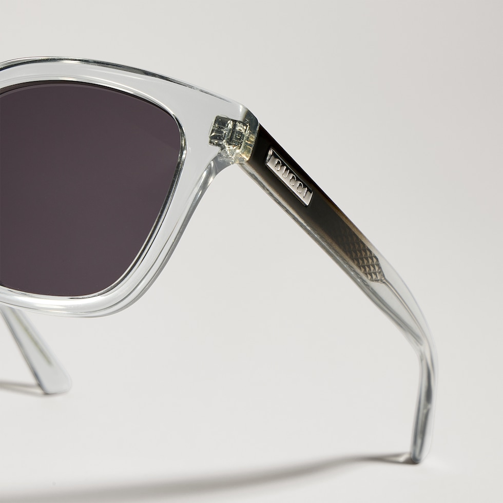 Specialized-fit rectangular sunglasses ・transparent grey | GUCCI公式