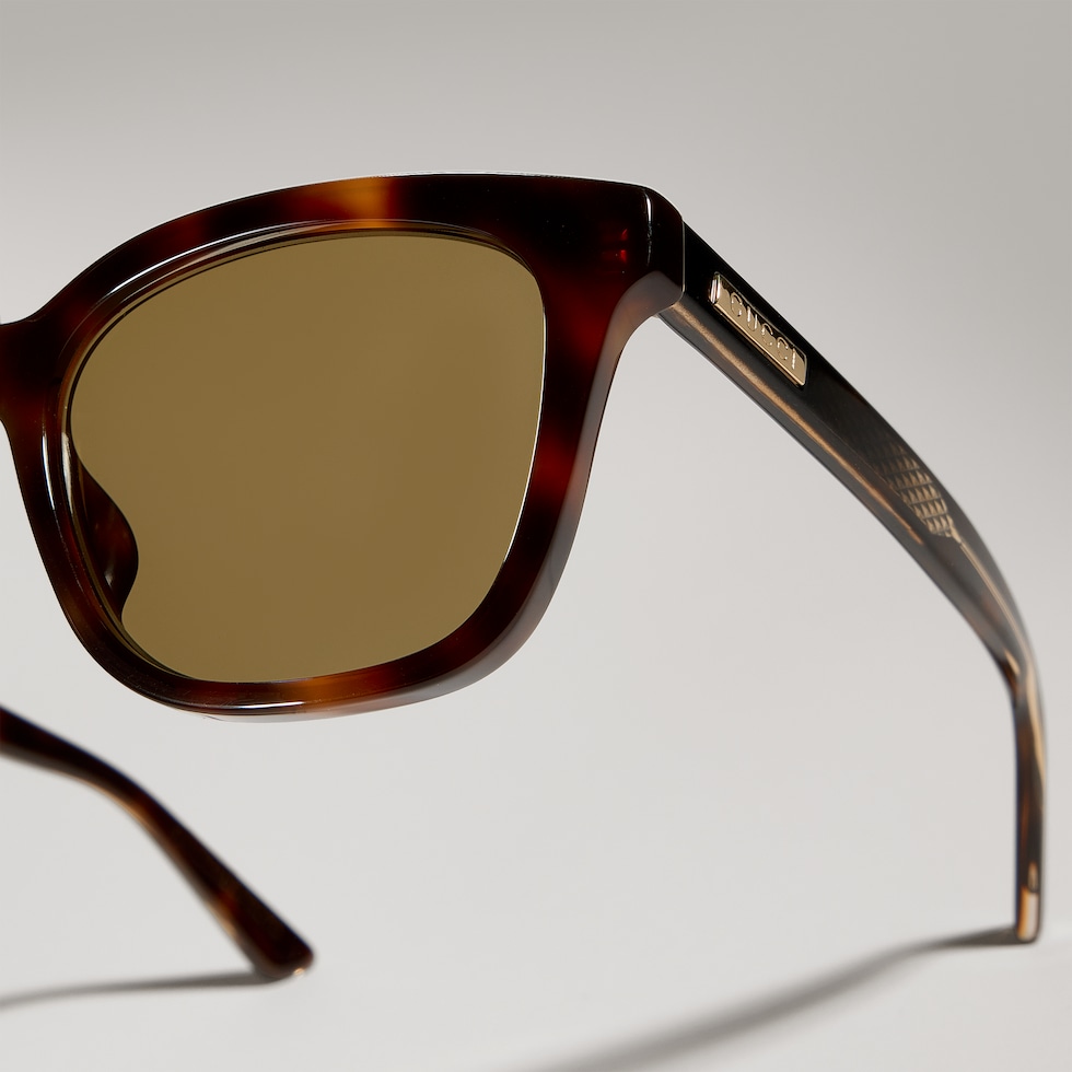 Specialized-fit rectangular sunglasses ・brown tortoiseshell | GUCCI公式