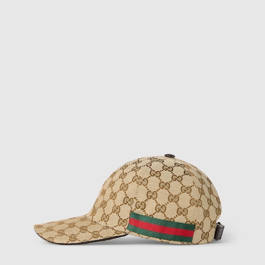 Original GG canvas baseball hat with Web - Gucci Men's Baseball Caps ...