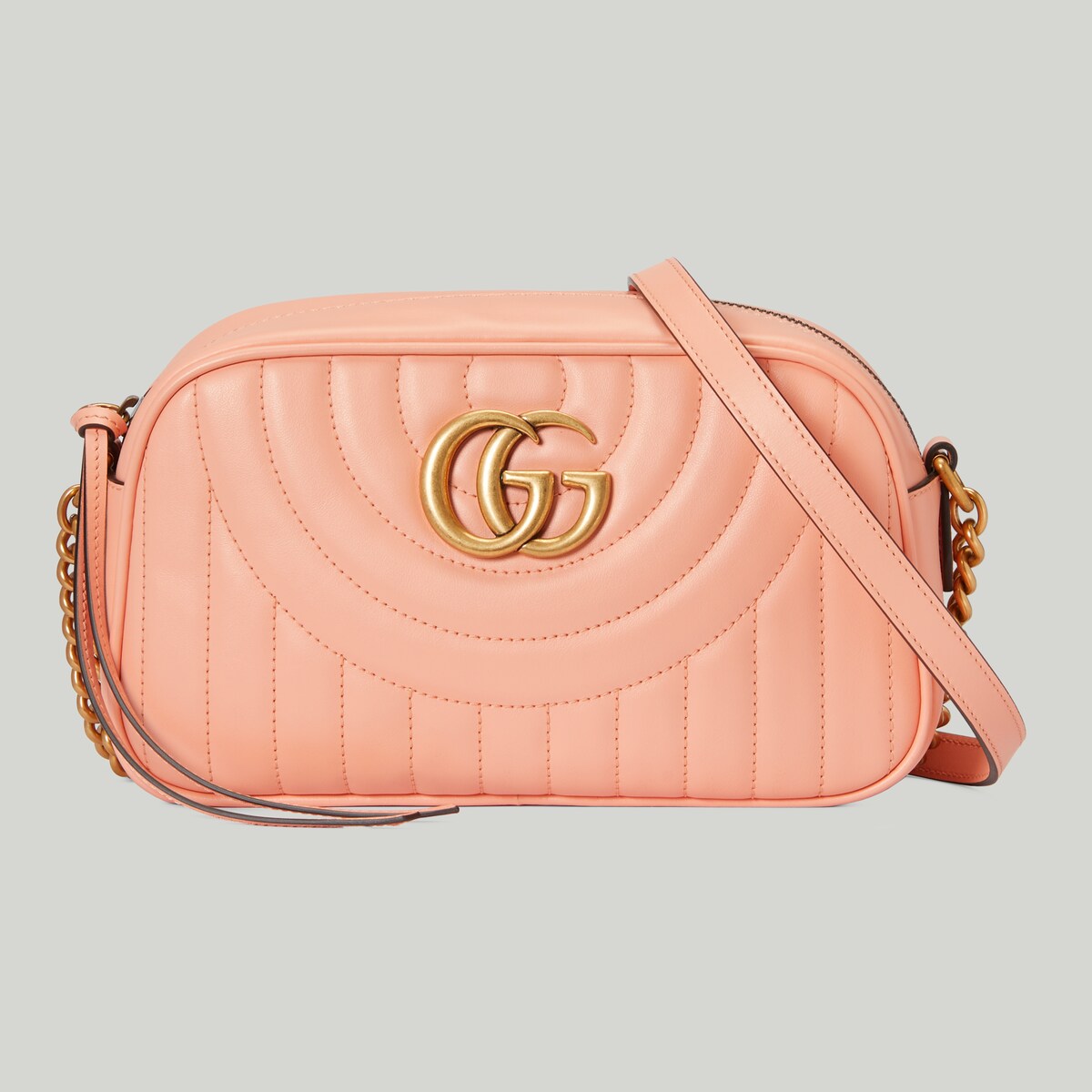 GG Marmont shoulder bag in peach leather | GUCCI® NZ