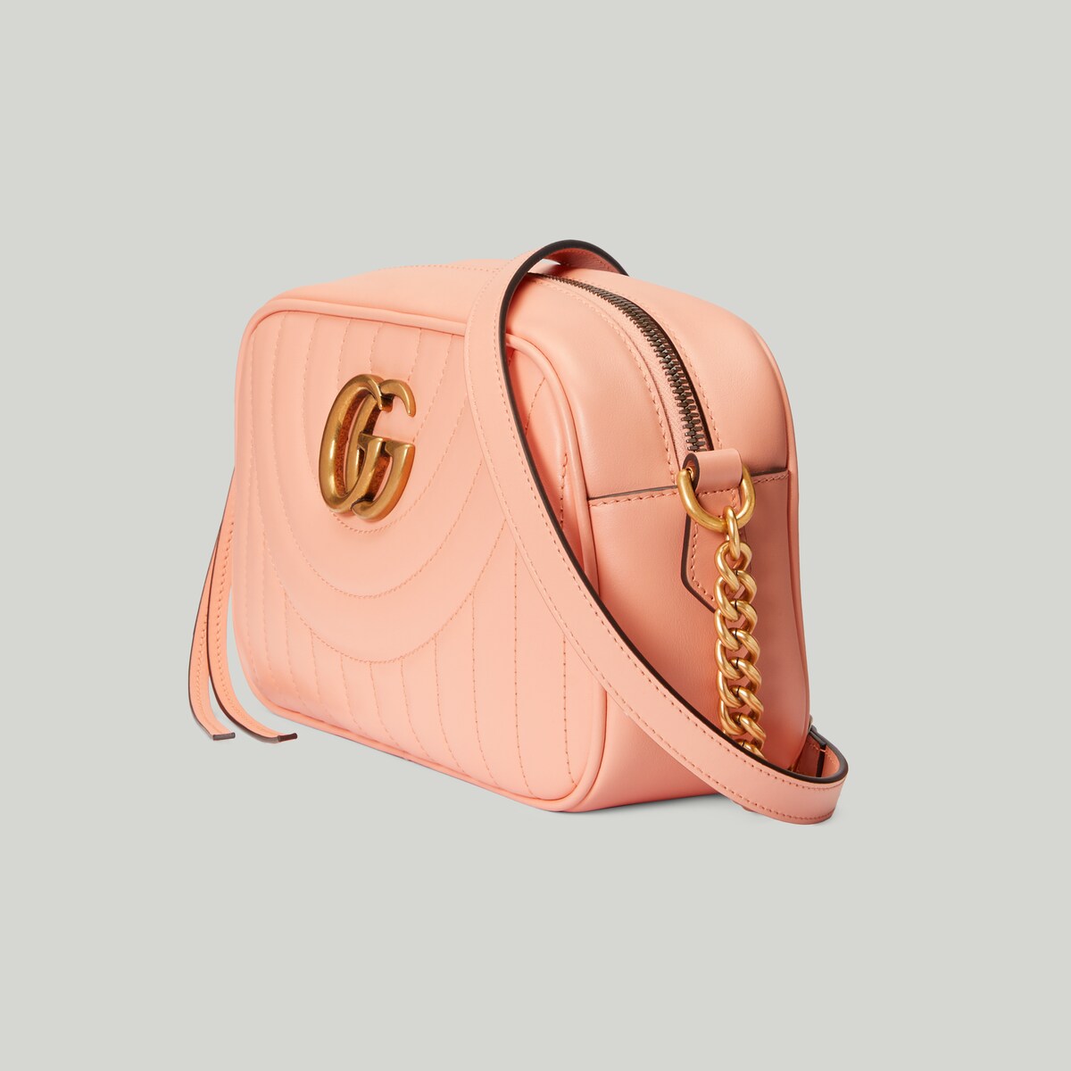 GG Marmont shoulder bag in peach leather | GUCCI® NZ