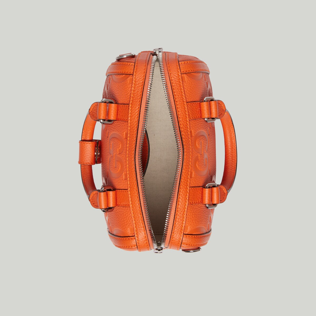 Jumbo GG mini duffle bag in orange leather | GUCCI® NZ