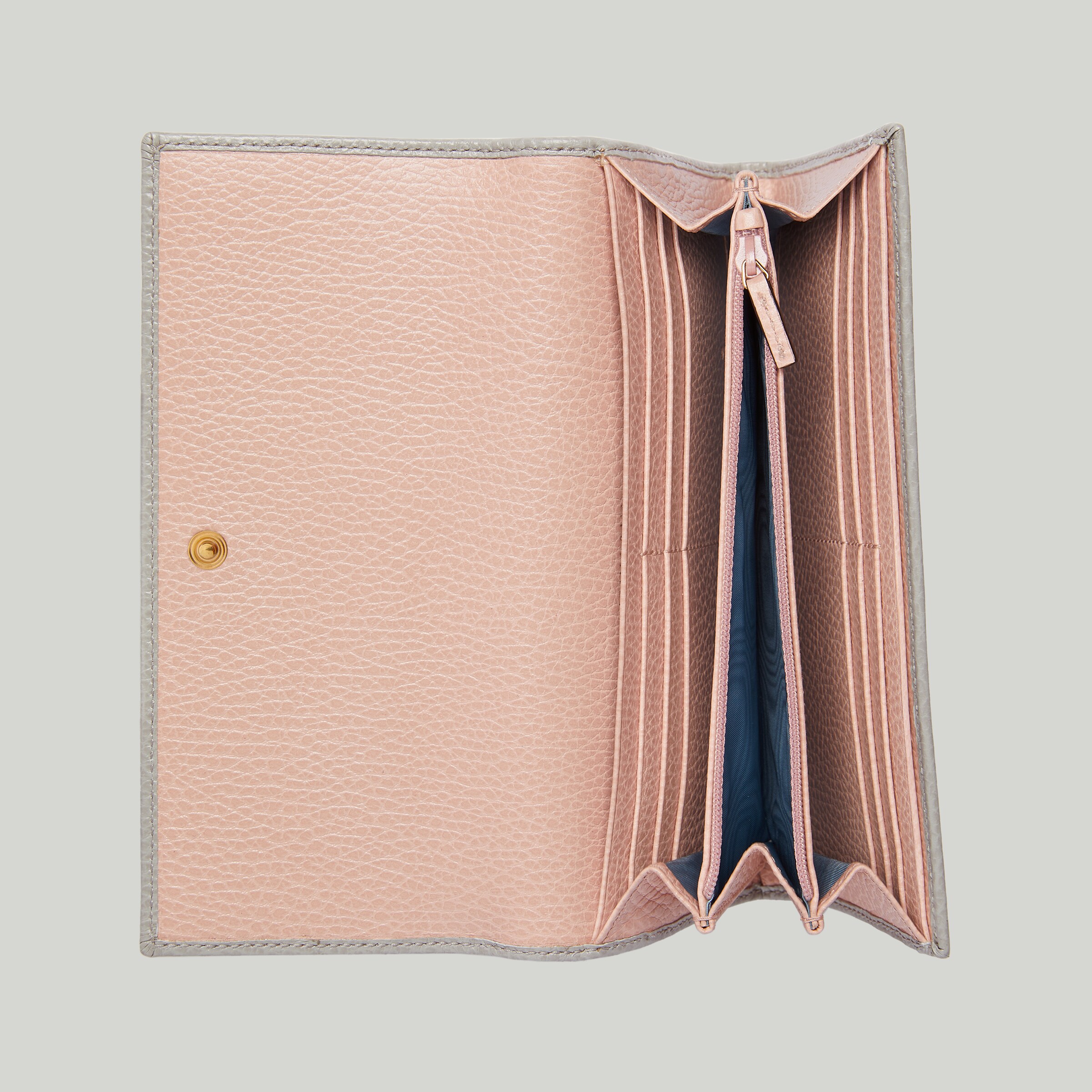 GG Marmont continental wallet in light grey leather | GUCCI® NZ
