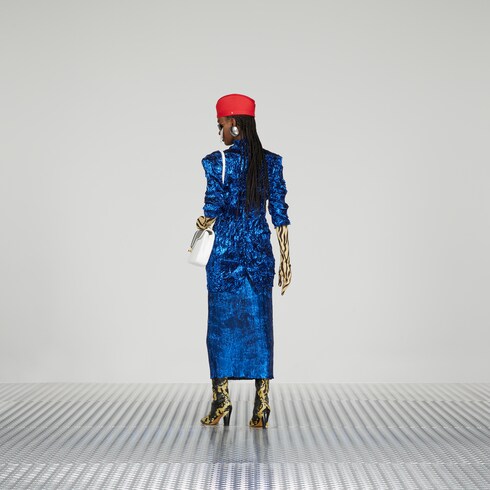 Lurex top in Blue Ready-to-wear | GUCCI® SI