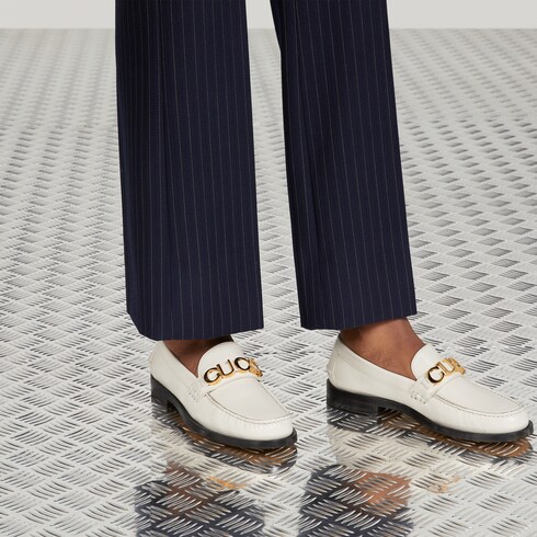 Women's Gucci loafer in white leather | GUCCI® TH
