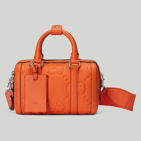 Jumbo GG mini duffle bag in orange leather | GUCCI® NZ