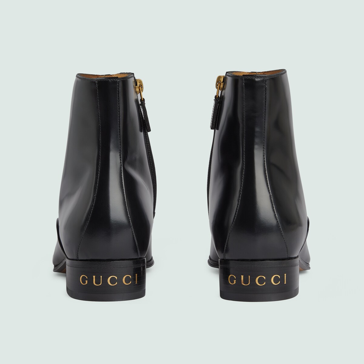 Men's boot with tassel in black leather | GUCCI® UK