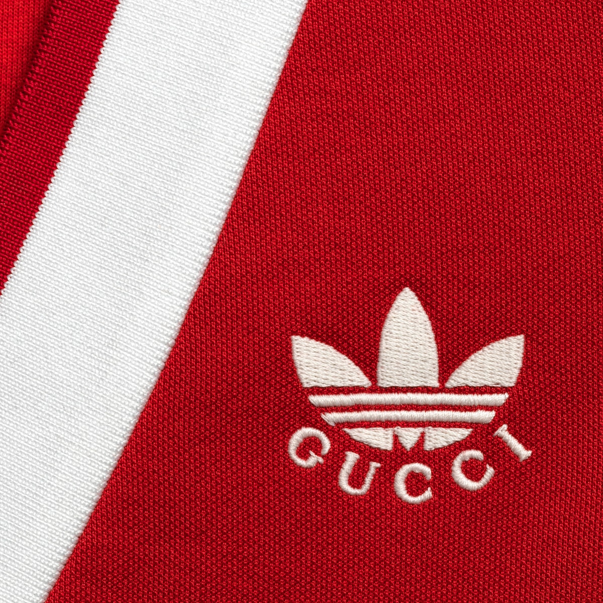 Платье из хлопкового джерси adidas x Gucci inярко-красный | GUCCI ...