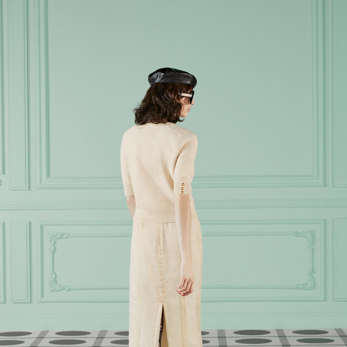 Maglione in cashmere e lana in avorio | GUCCI® Italia