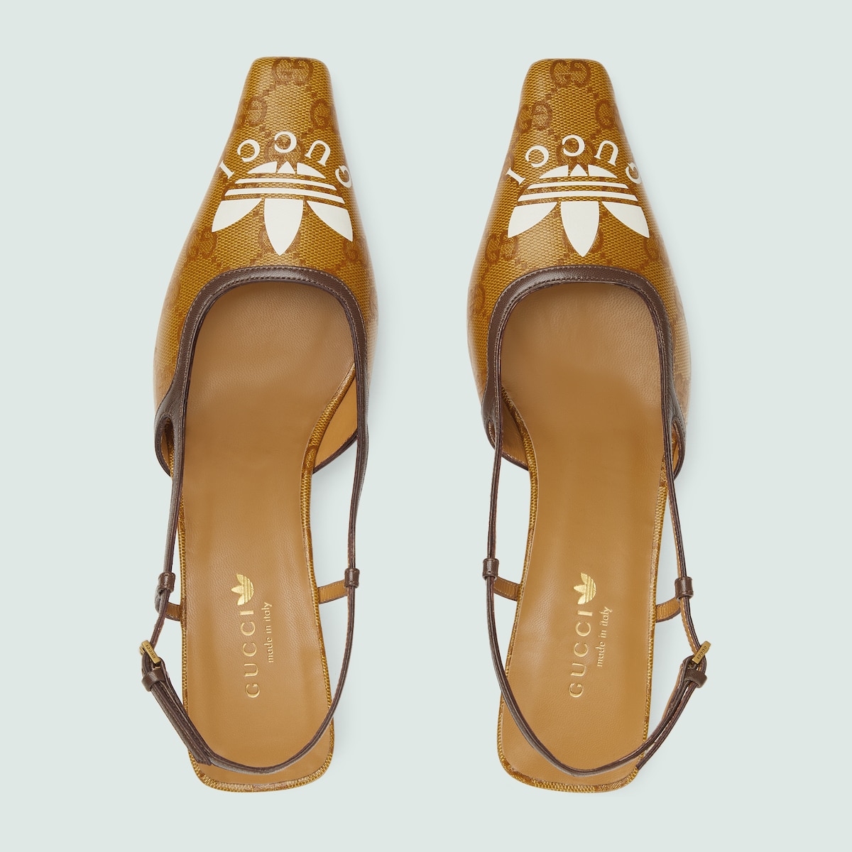 adidas x Gucci women's GG slingback pump in beige and brown GG Crystal ...