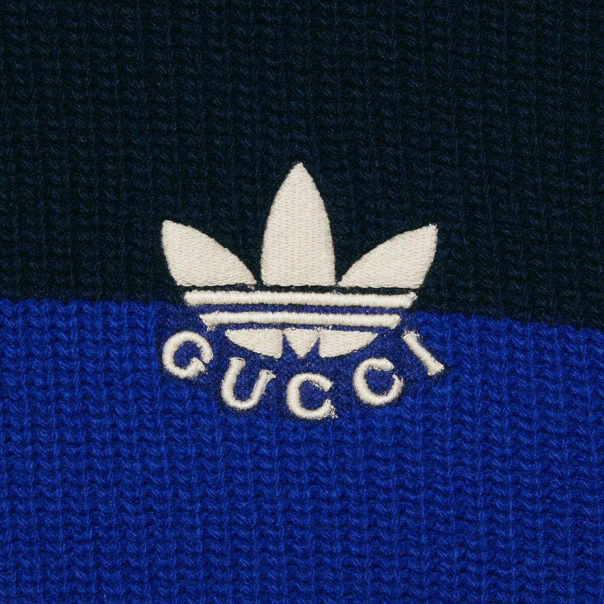 adidas x Gucci wool zip jacket in dark blue and blue | GUCCI® PT