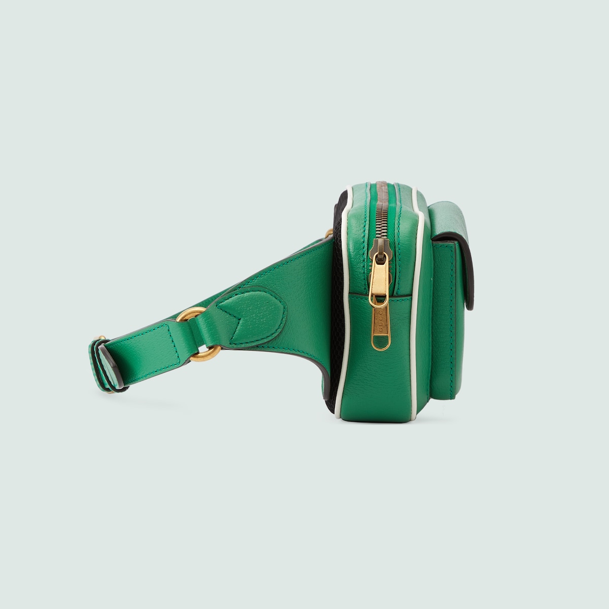 adidas x Gucci Gucci Trefoil belt bag in green leather | GUCCI® NZ