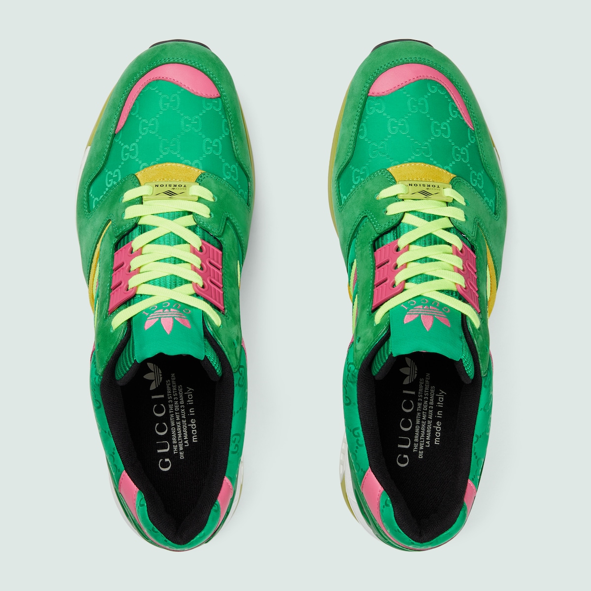 adidas x Gucci men's ZX8000 sneaker in green GG canvas | GUCCI® Australia