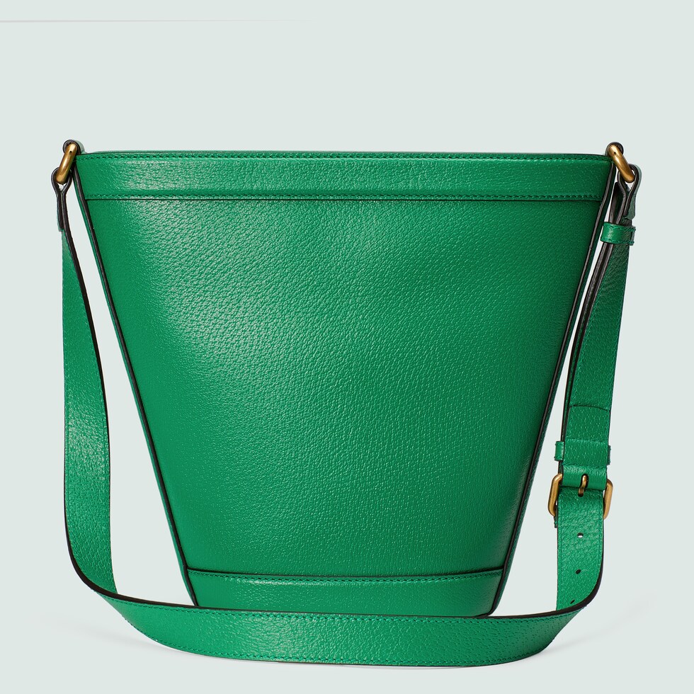 adidas x Gucci bucket bag in green leather | GUCCI® AE