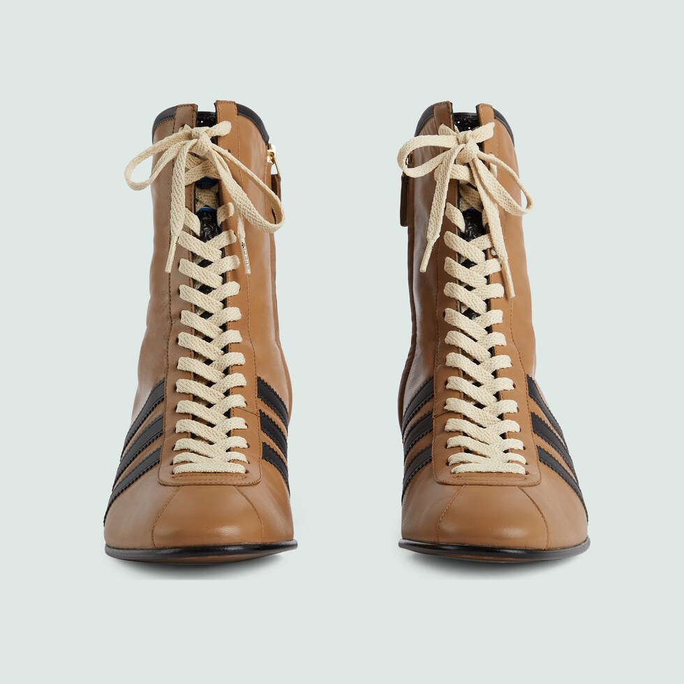 adidas x Gucci men's boot in light brown leather | GUCCI® AE