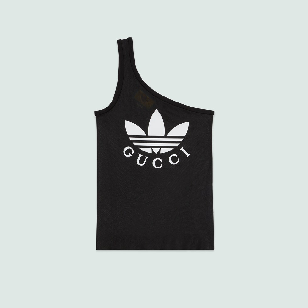 adidas x Gucci jersey tank top in black | GUCCI® AE
