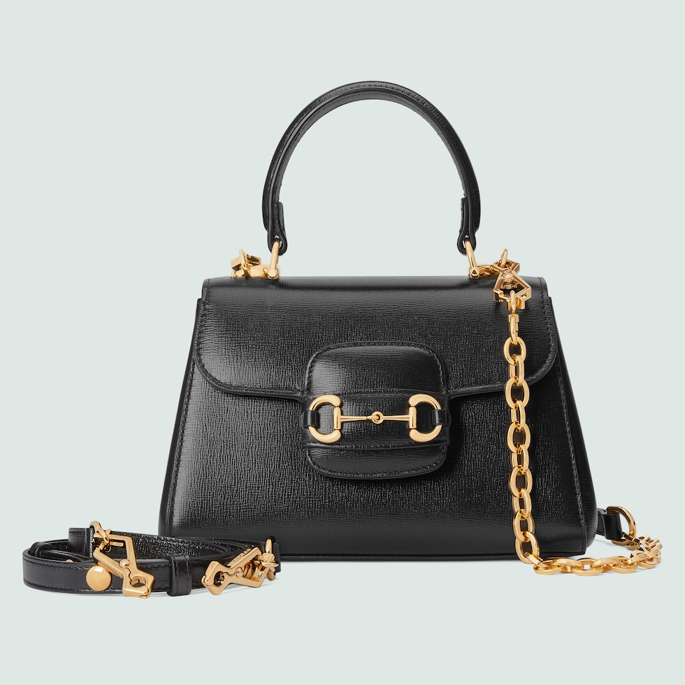 Gucci Horsebit 1955 mini bag in black leather | GUCCI® UK