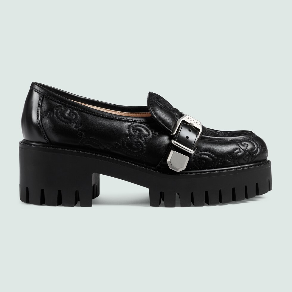Women's GG quilted shoe in black leather | GUCCI® SG