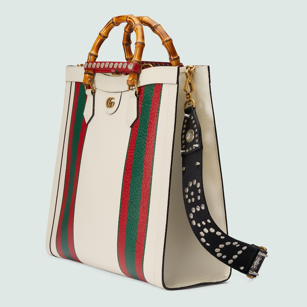 Gucci Diana large tote in white leather | GUCCI® DK