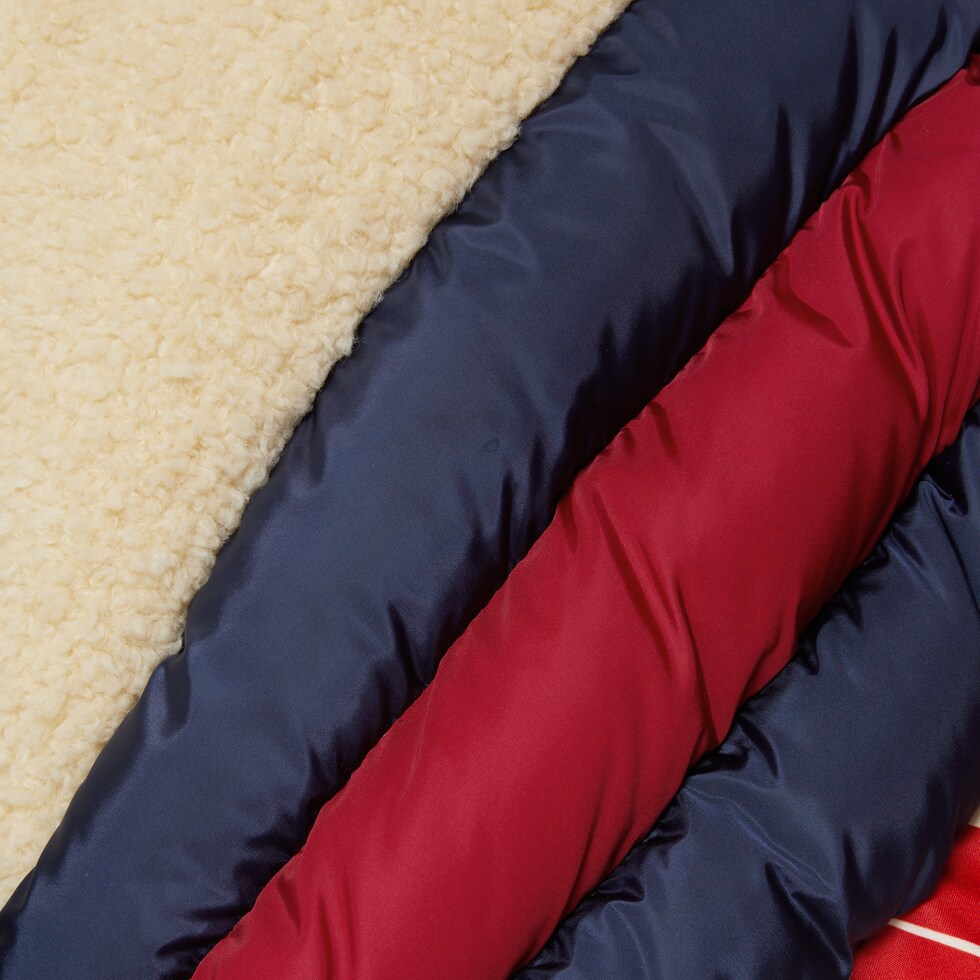 adidas x Gucci hooded puffer jacket in black, white and red | GUCCI® BE