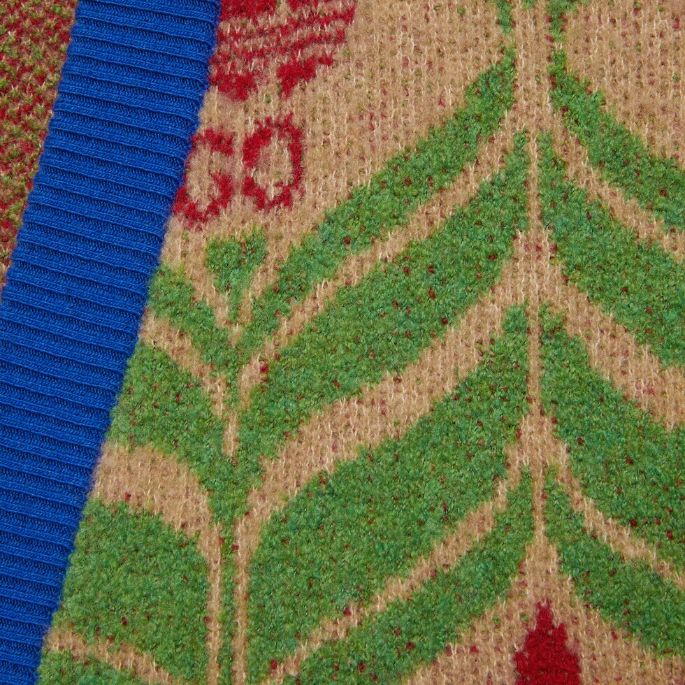 camel and green ‎adidas x Gucci GG Trefoil cardigan | GUCCI® السعودية