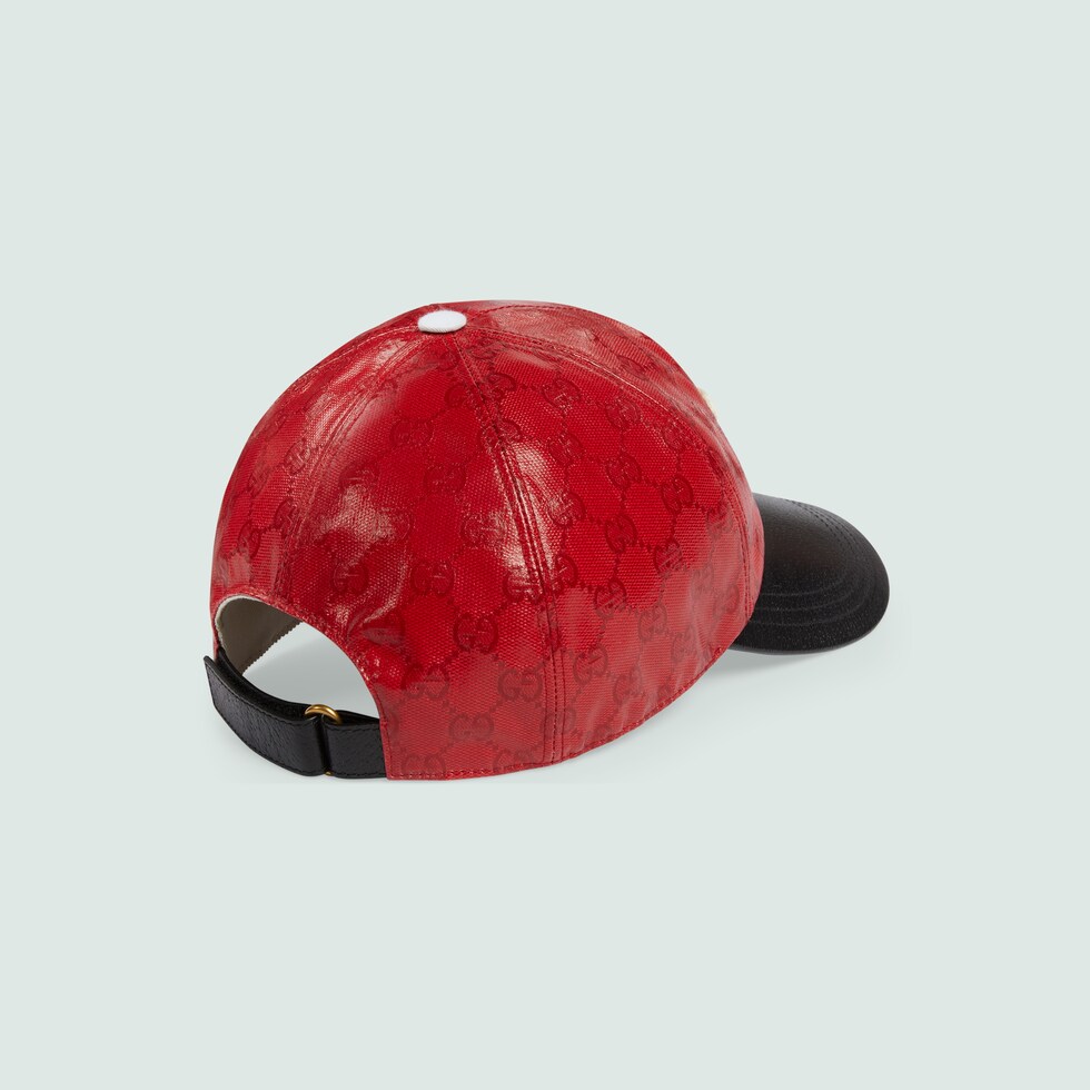 adidas x Gucci GG canvas baseball cap in red and black | GUCCI® PL