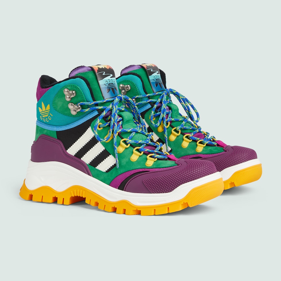 adidas x Gucci men's lace up boot in multicolor canvas | GUCCI® 香港