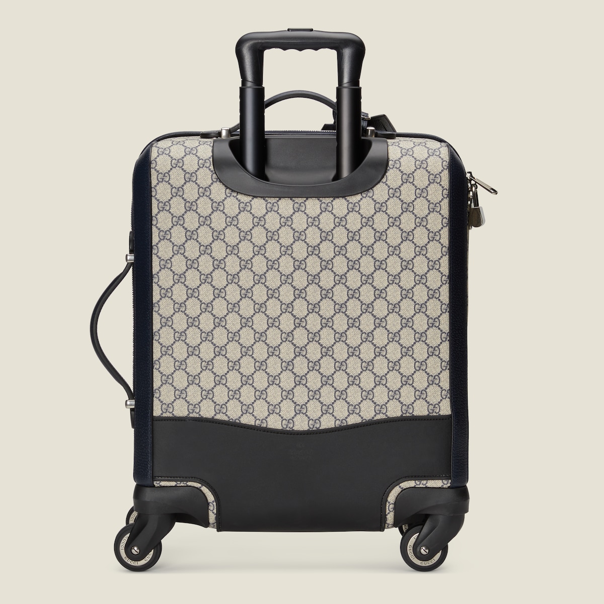 Gucci Savoy small cabin trolley in beige and blue GG Supreme | GUCCI® UK