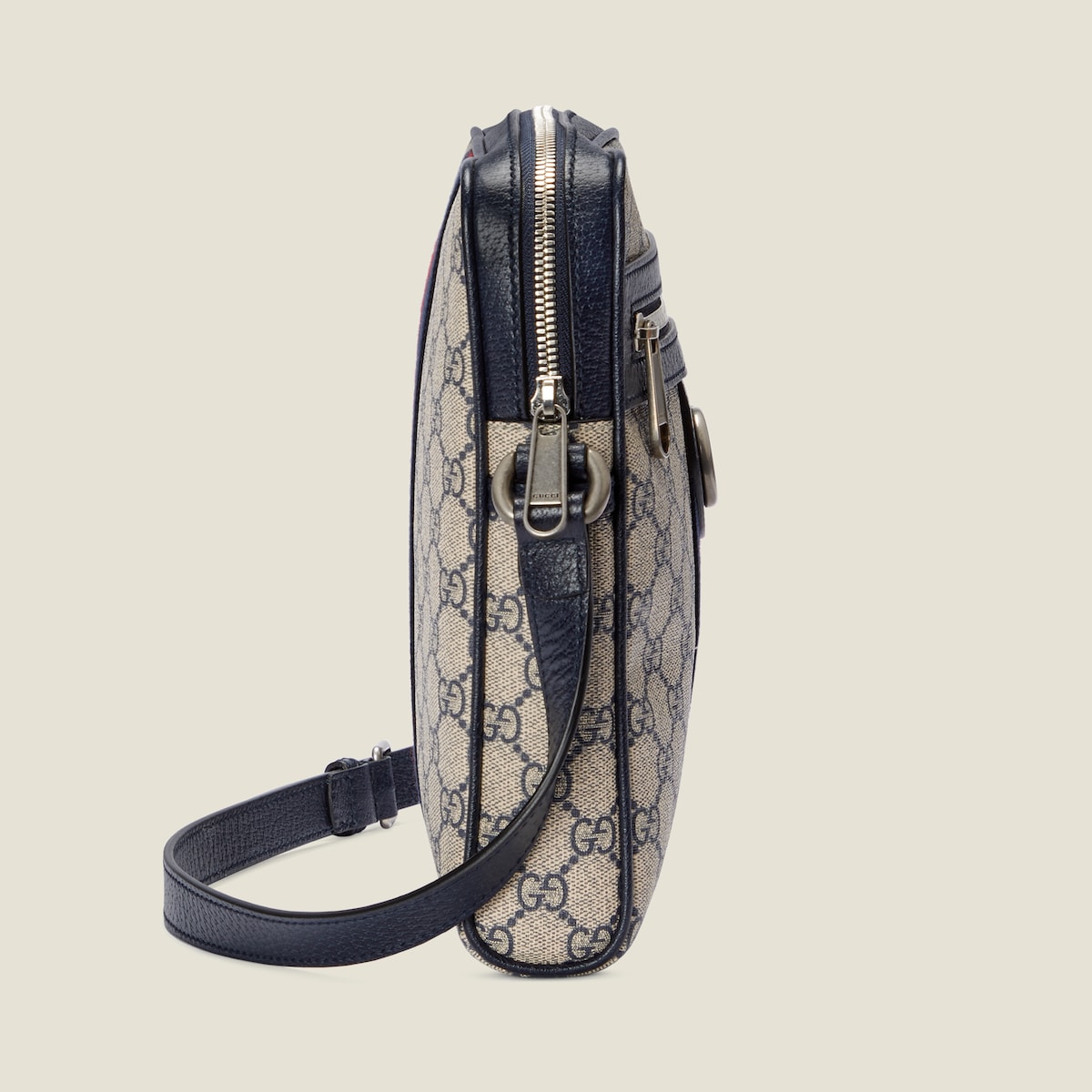 Ophidia GG small messenger bag in beige and blue GG Supreme | GUCCI ...