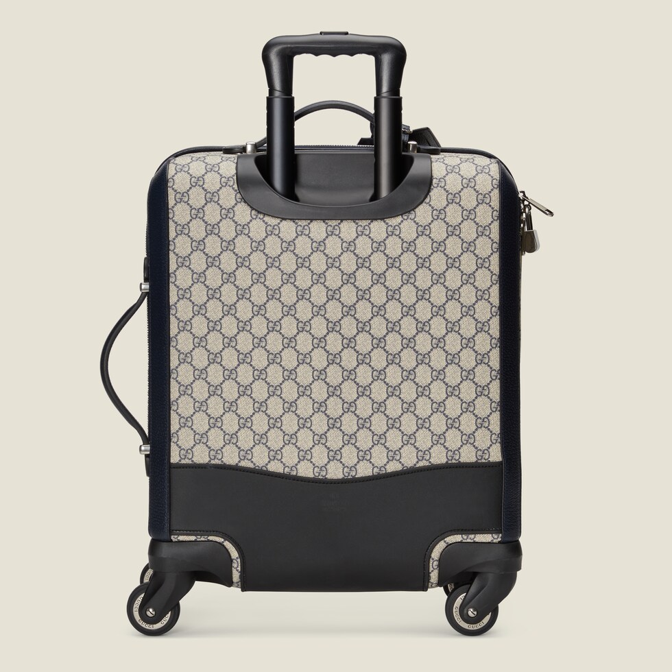 Gucci Savoy small trolley in beige and blue GG Supreme | GUCCI® SG